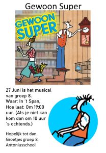 Uitvoeringen musical door groep 8 van de Antoniusschool